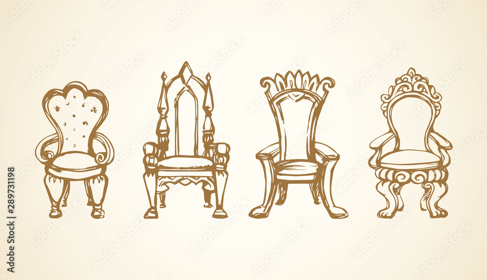 Throne. Vector drawing Stock Vector | Adobe Stock