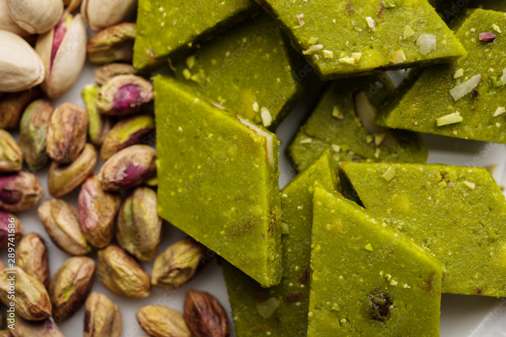 Pista Katli/Burfi/burfee or Pistachio cake Stock Photo | Adobe Stock