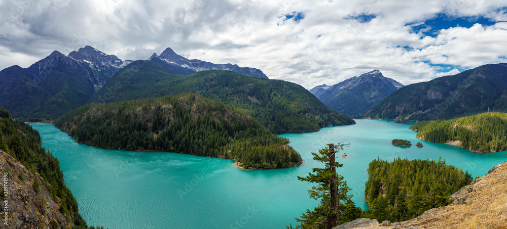 Diablo Lake Overlook in The North Cascades National Park Stock Photo ...