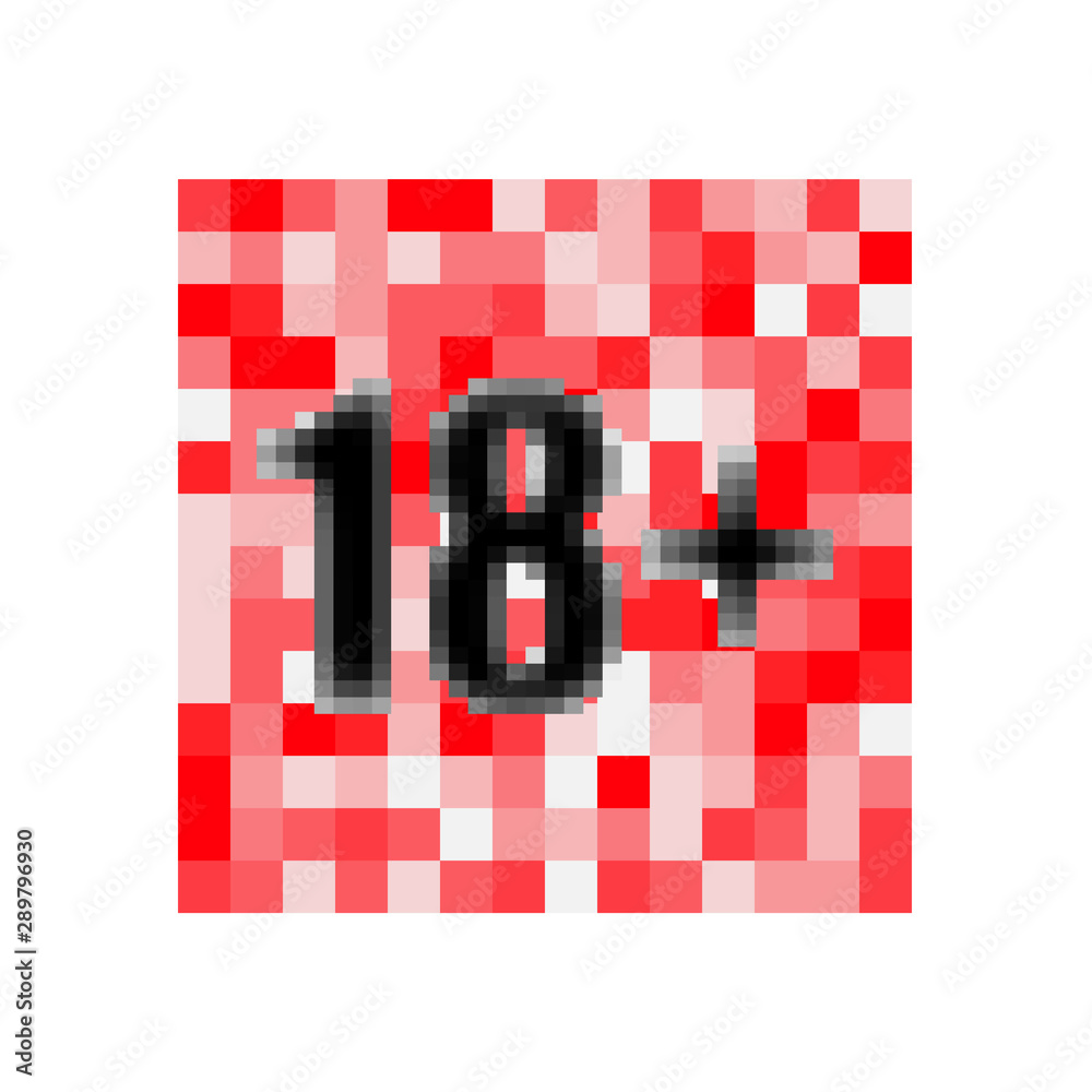 Under 18 sign warning symbol. Over 18 only censored. Eighteen age older ...
