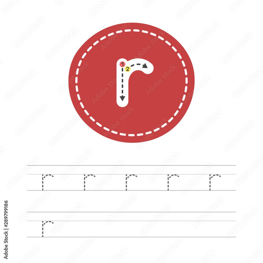 Learning to write a small letter - R. A practical sheet from a set of ...