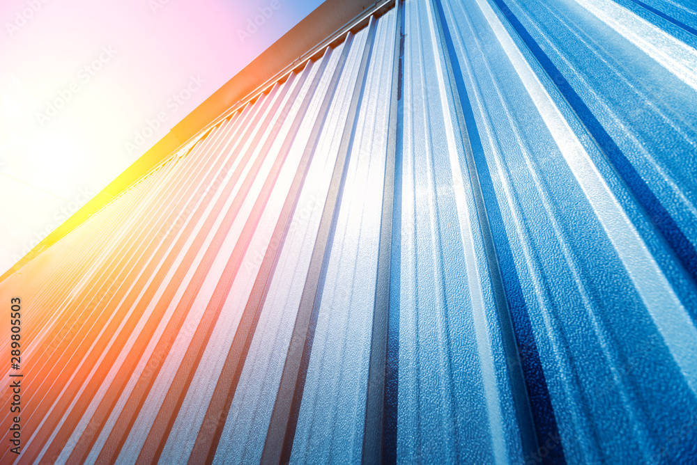 Structure of steel. Building construction on sky background. Stock ...