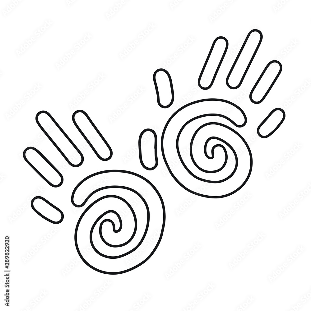 Sunny hand symbol, sign, vector illustration Stock Vector | Adobe Stock