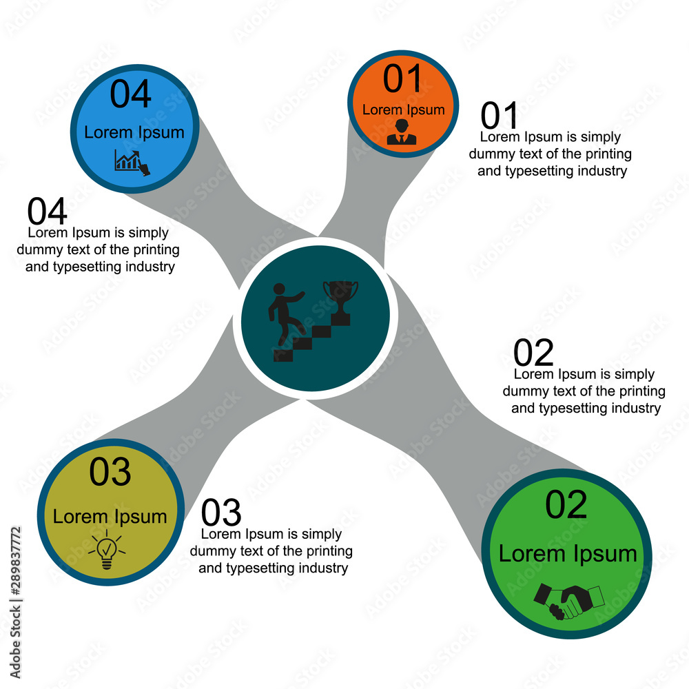 Business data visualization, infographics. Scheme of the process of ...