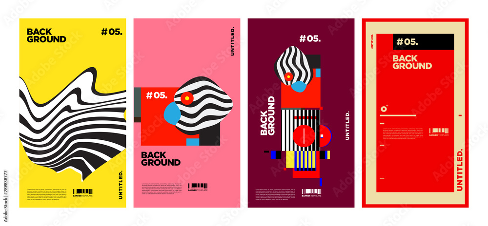 Cover and Poster Design Template for Magazine. Trendy Abstract Colorful ...