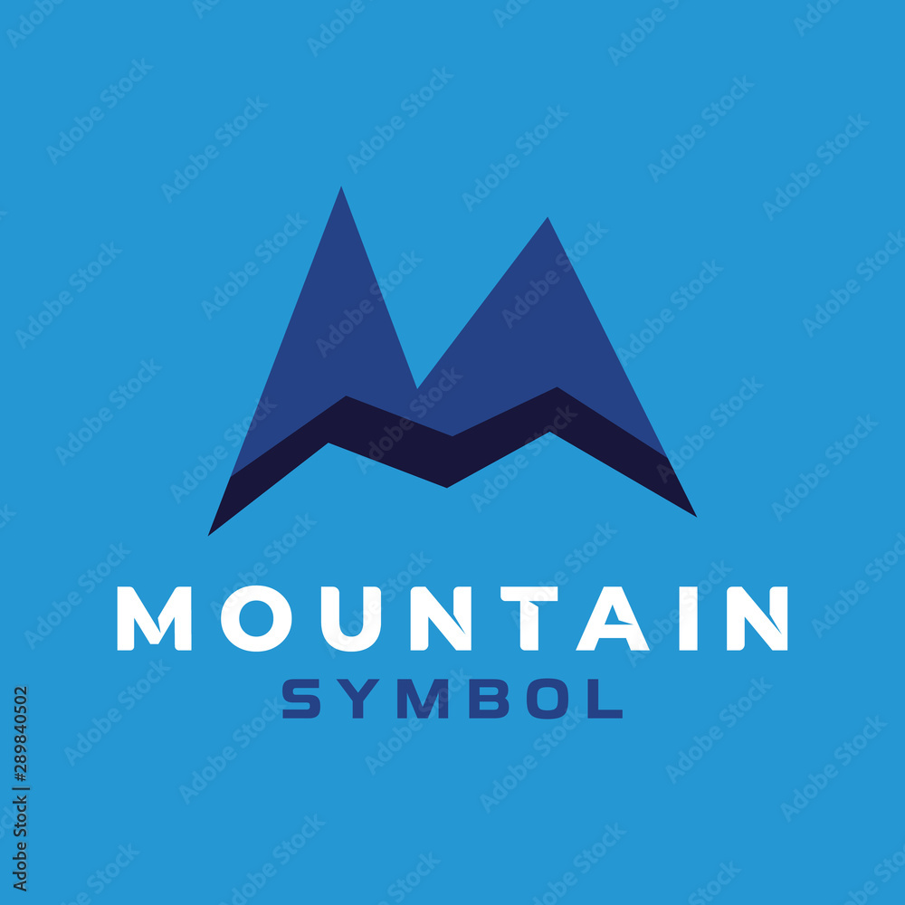 Mountain Logo design with Modern And Silhouette Emblem vector concept ...