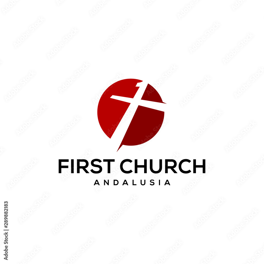 Illustration of abstract church cross sign that resembles a beautiful ...