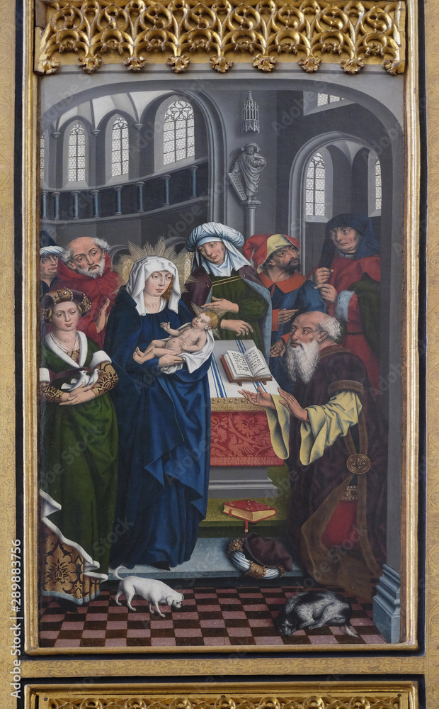 Presentation in the Temple, Twelve Apostles altar in St James Church in ...