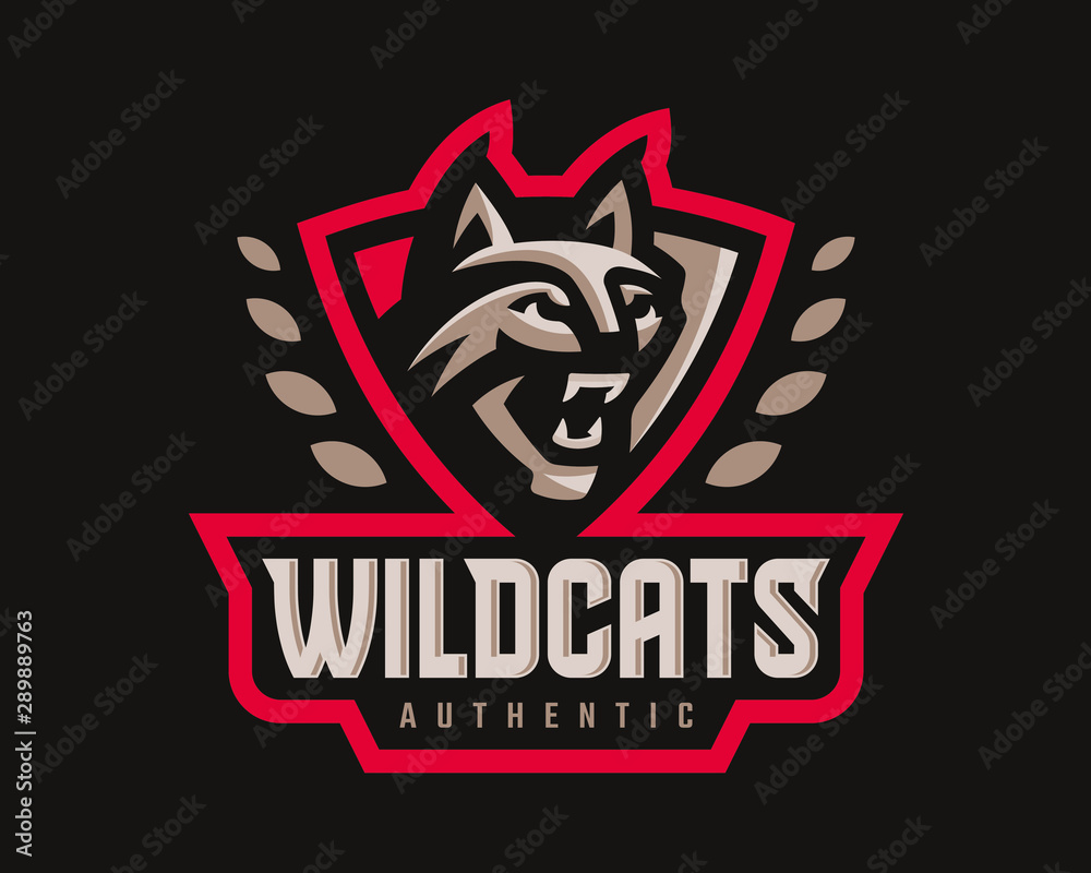 Wildcat modern logo. Lynx design emblem template for a sport and eSport ...