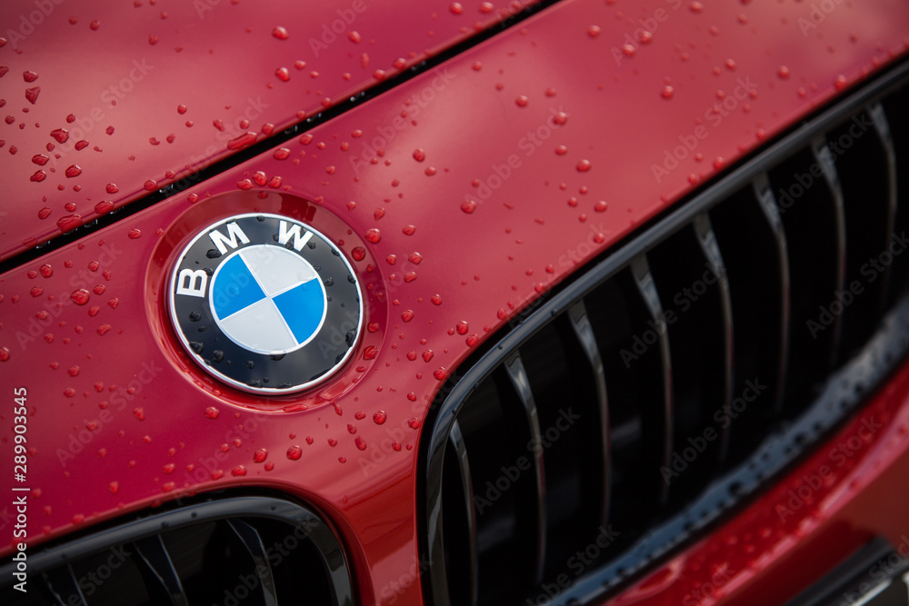 BMW red logo Stock Photo | Adobe Stock