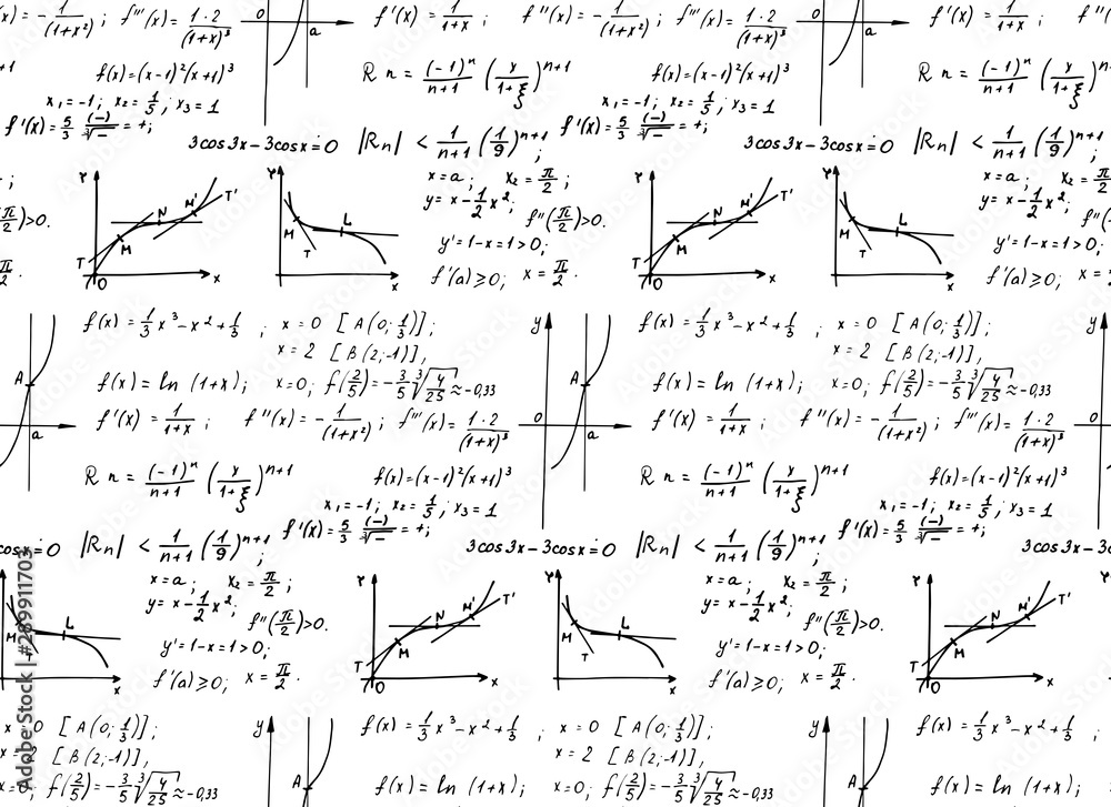 Retro education background. Trigonometry law theory, mathematical ...