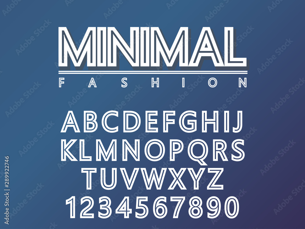 Modern elegant font and alphabet, abc typography design. vector Stock ...
