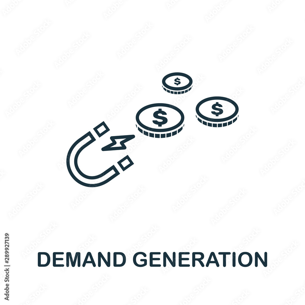 Demand Generation outline icon. Thin line concept element from crm ...