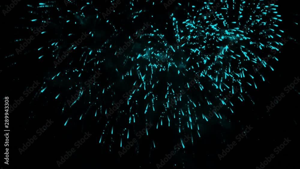 4K. loop seamless of real fireworks background. abstract blur of real ...