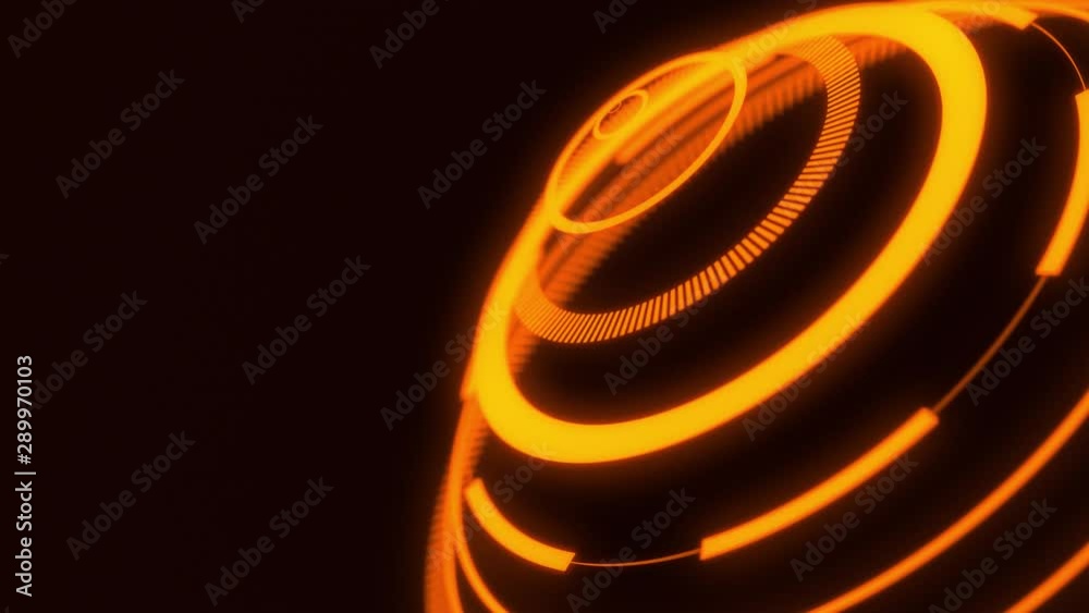 HUD user interface scheme. Technological interface animation ...