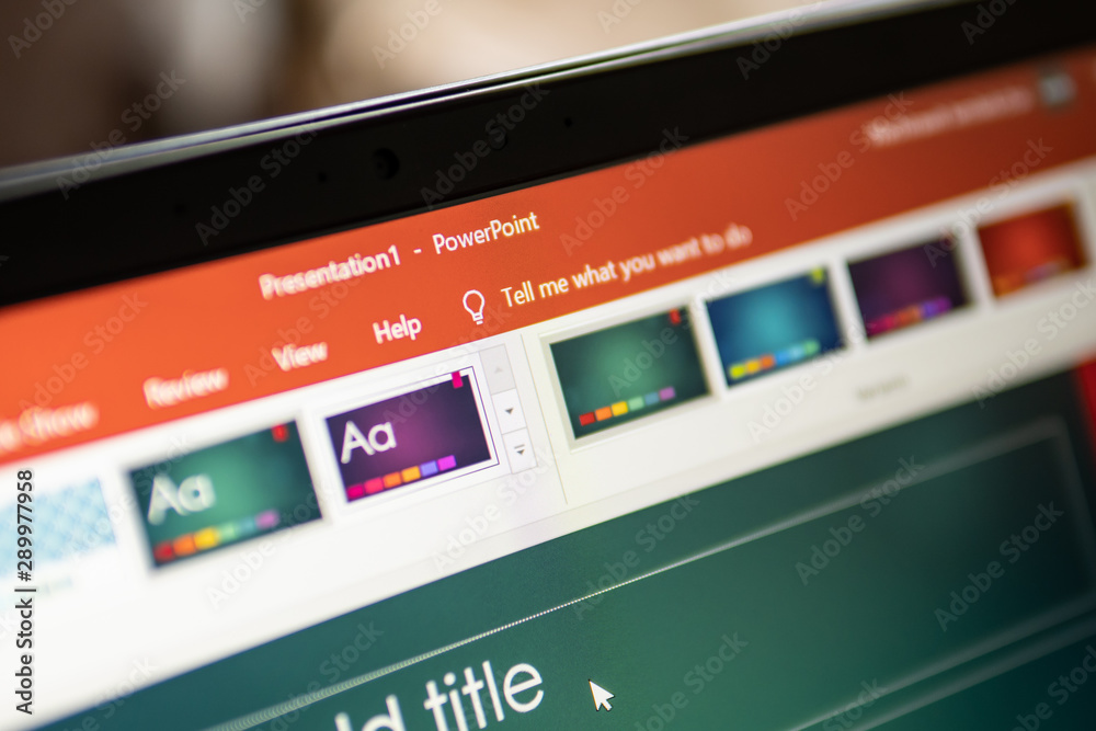 Bangkok, Thailand - August 22, 2019 : Microsoft PowerPoint, a ...