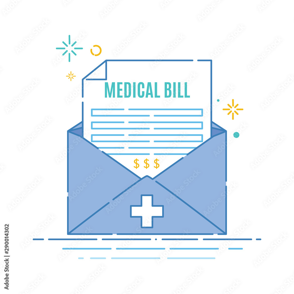 Receiving huge medical bill for treatment and health care expenses ...