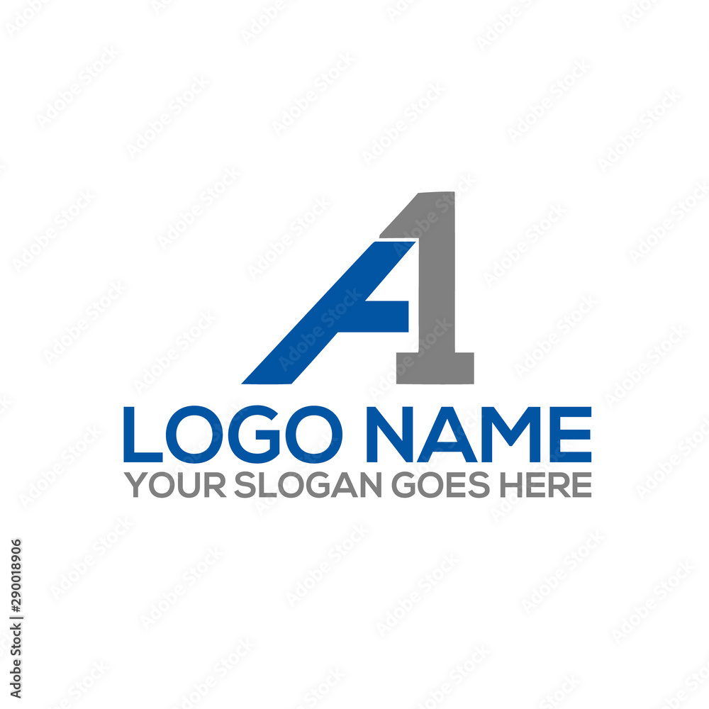 A1 / 1A monogram logo design Stock Vector | Adobe Stock