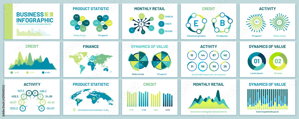 Poster Infographic charts for presentation – Wall Art | UkPosters