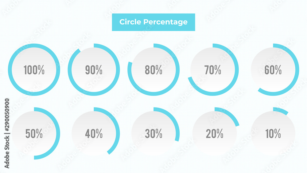 Pie charts, circle percentage diagrams of loading Vector Stock Vector ...