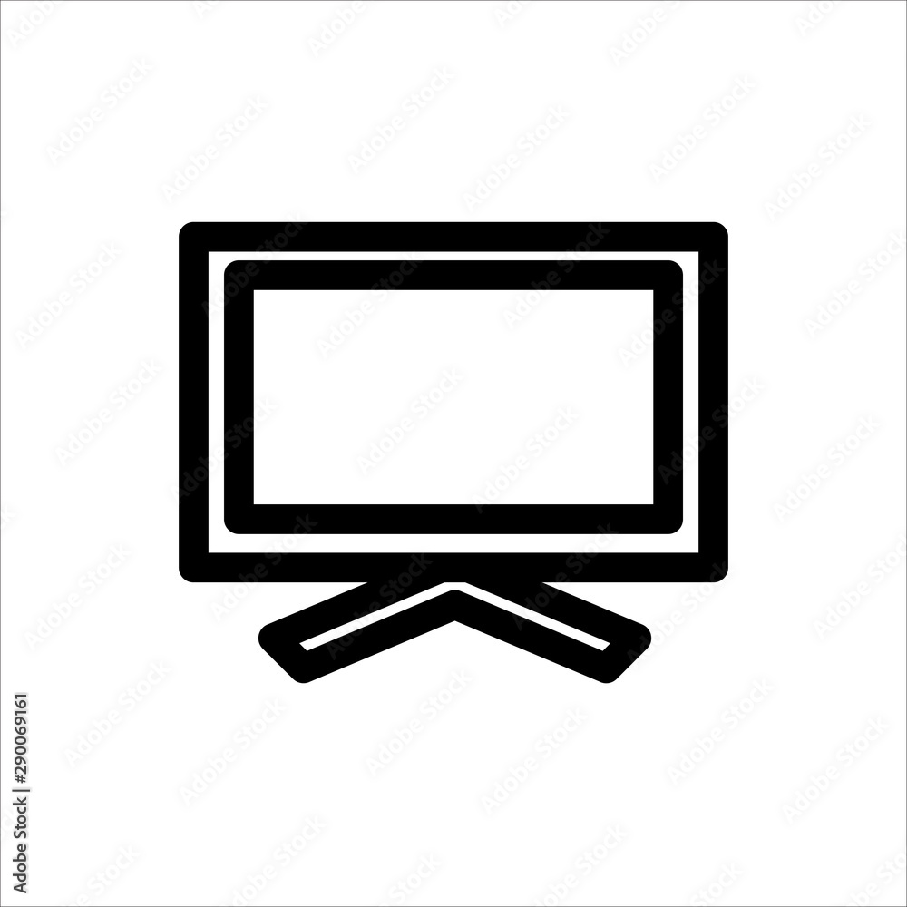 Monitor TV icon. Symbol of Gadget or Device with trendy flat line style ...