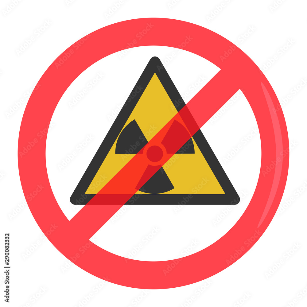 No radiation prohibition sign logo toxic waste vector graphics Stock ...