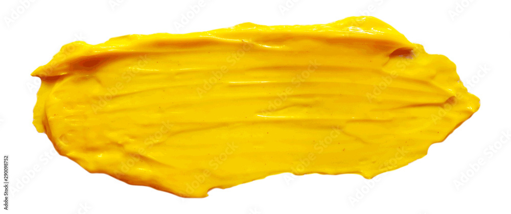 Vector yellow glossy paint texture isolated on white - oil banner for ...