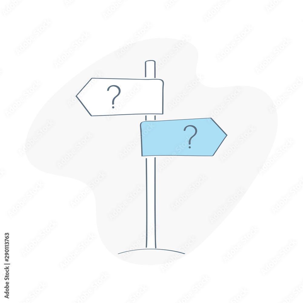 Road traffic sign, crossroad signpost, pointer with different ...