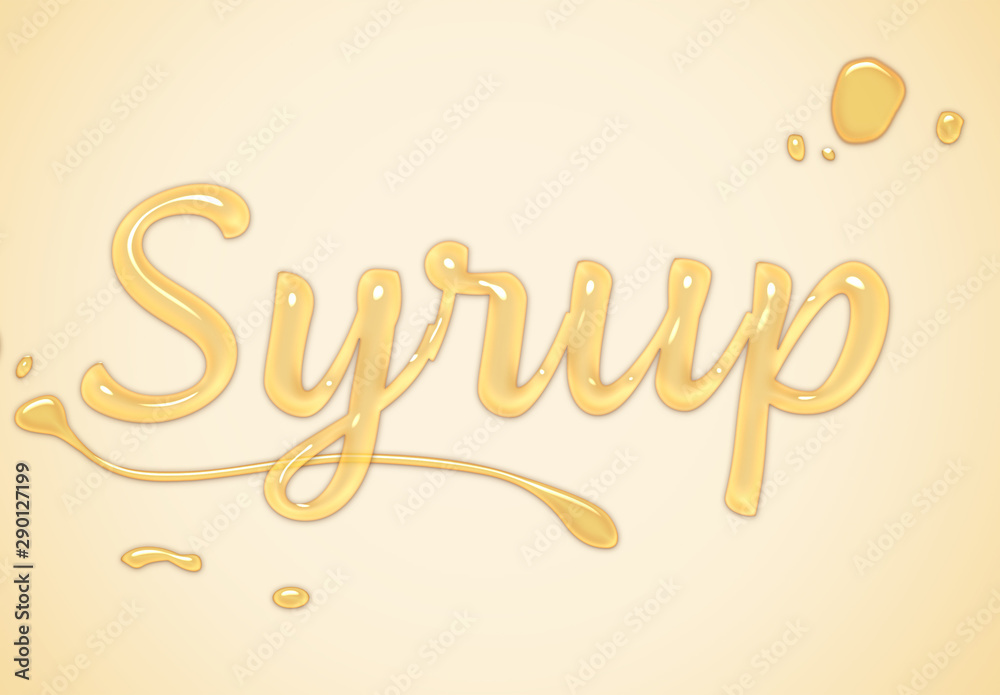 Liquid Syrup Text Effect Mockup Stock Template | Adobe Stock