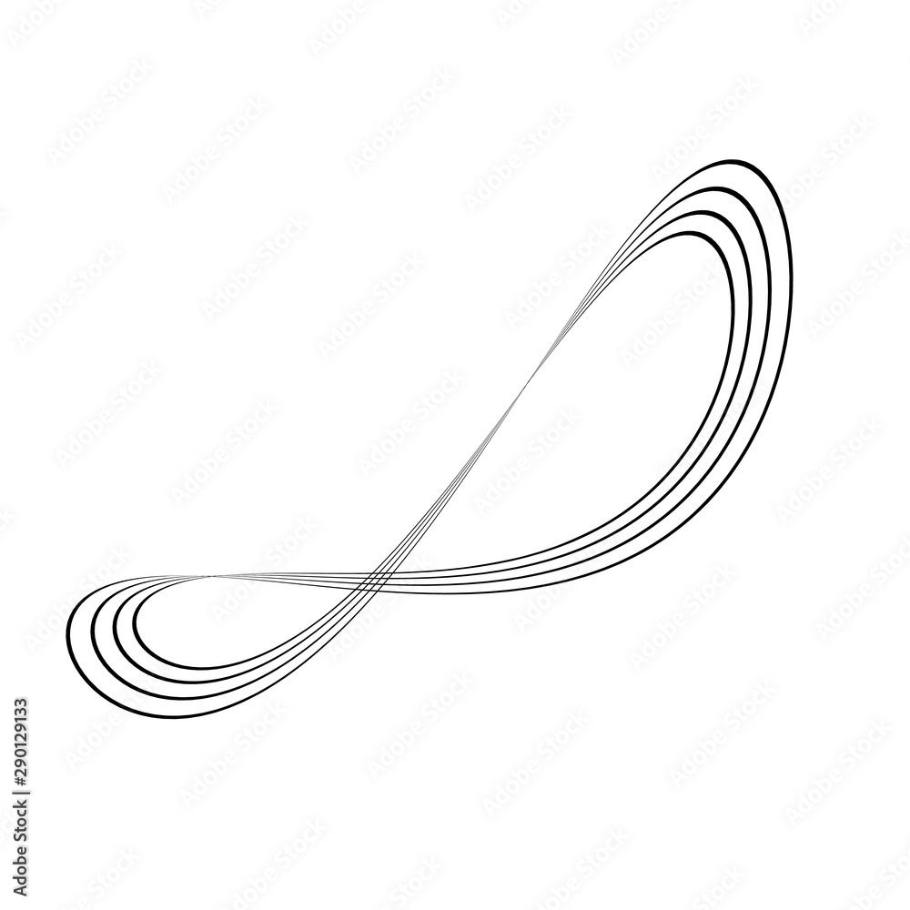 Infinity symbol of multiple thin black lines. Concept of infinite ...