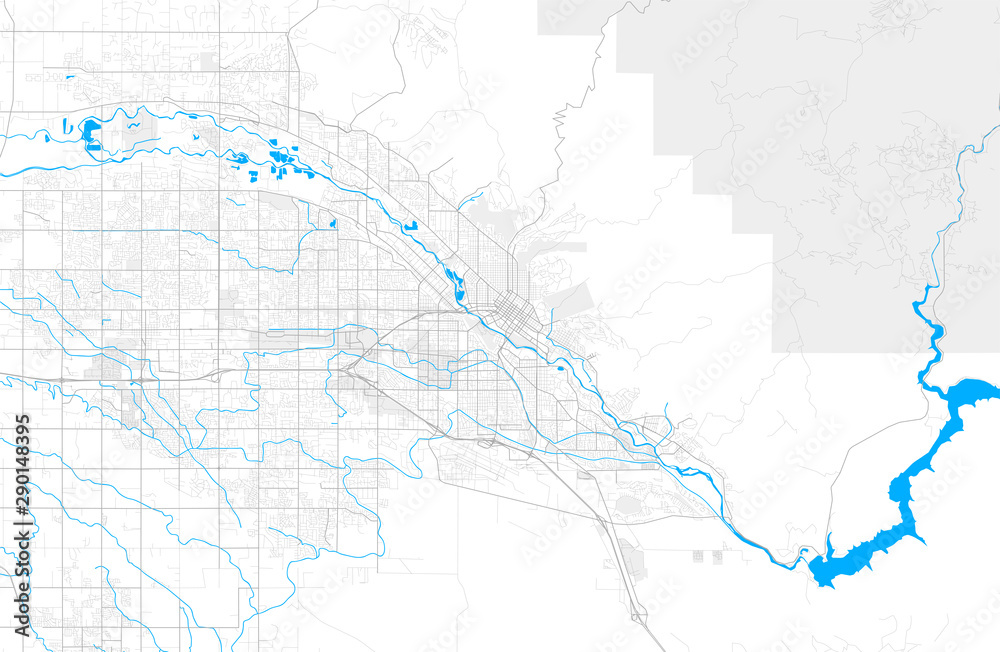 Rich detailed vector map of Boise, Idaho, U.S.A. Stock Vector | Adobe Stock