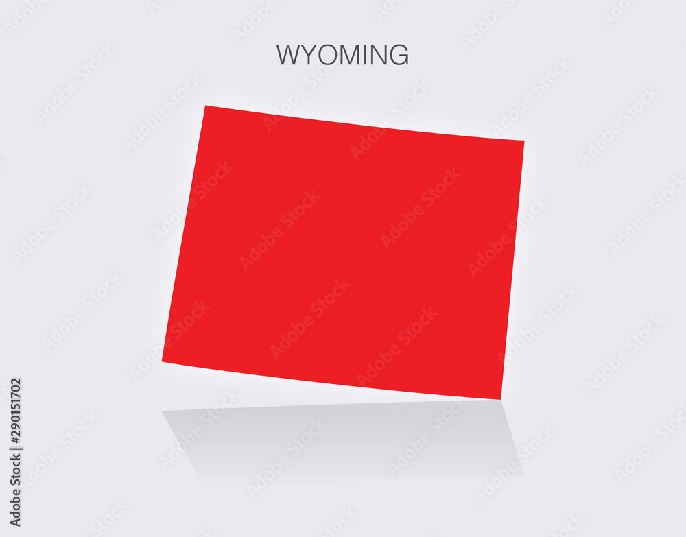 State of Wyoming Map in the United States of America Stock Vector ...
