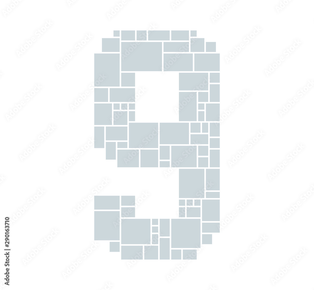 Number 9 Vector Mood Board & Branding Presentation. Creative Theme ...