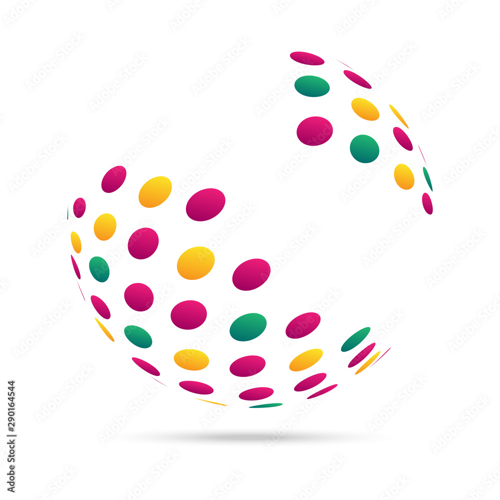 Globe Logo - Isolated On White Background - Vector. Abstract Globe ...