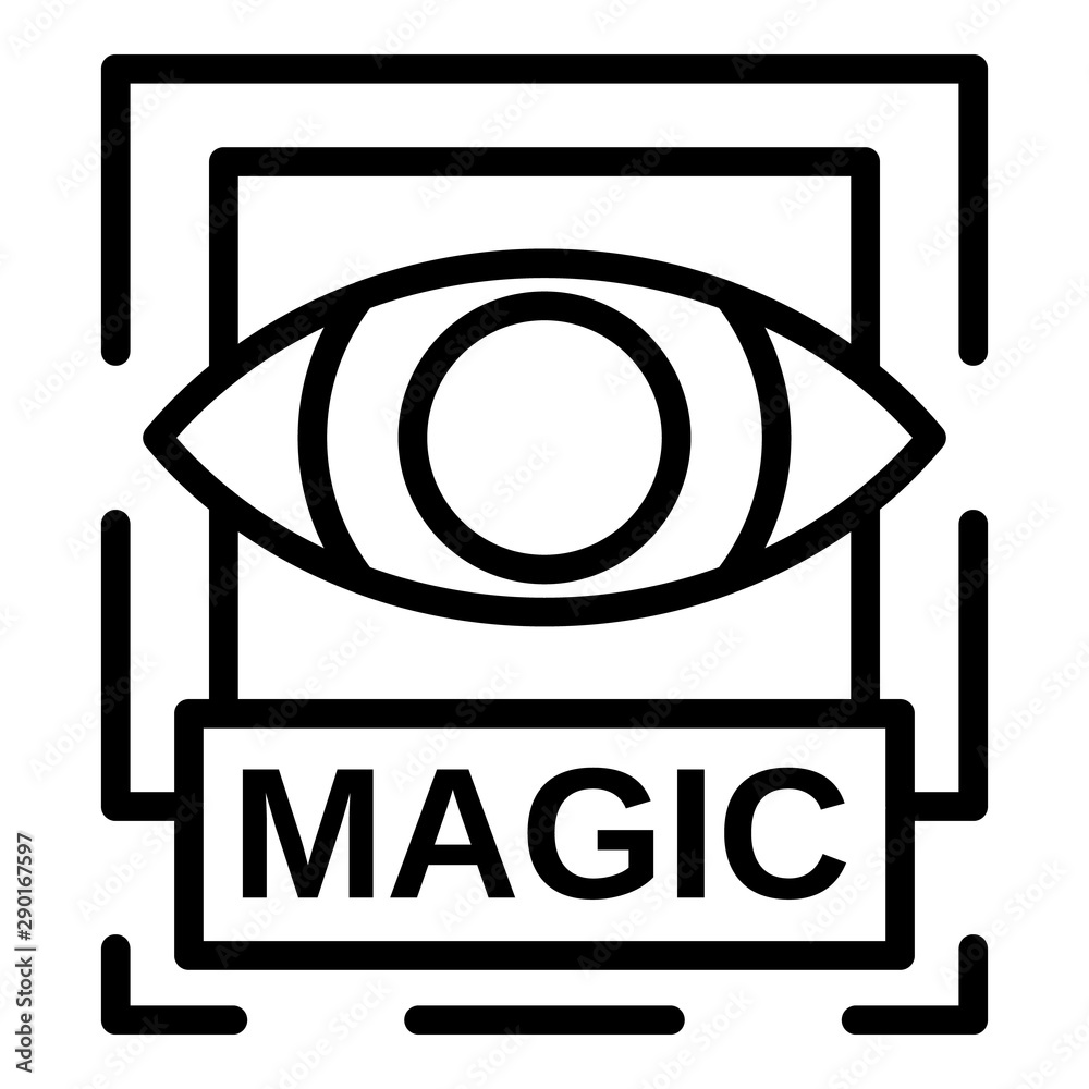 Magic eye icon. Outline magic eye vector icon for web design isolated ...