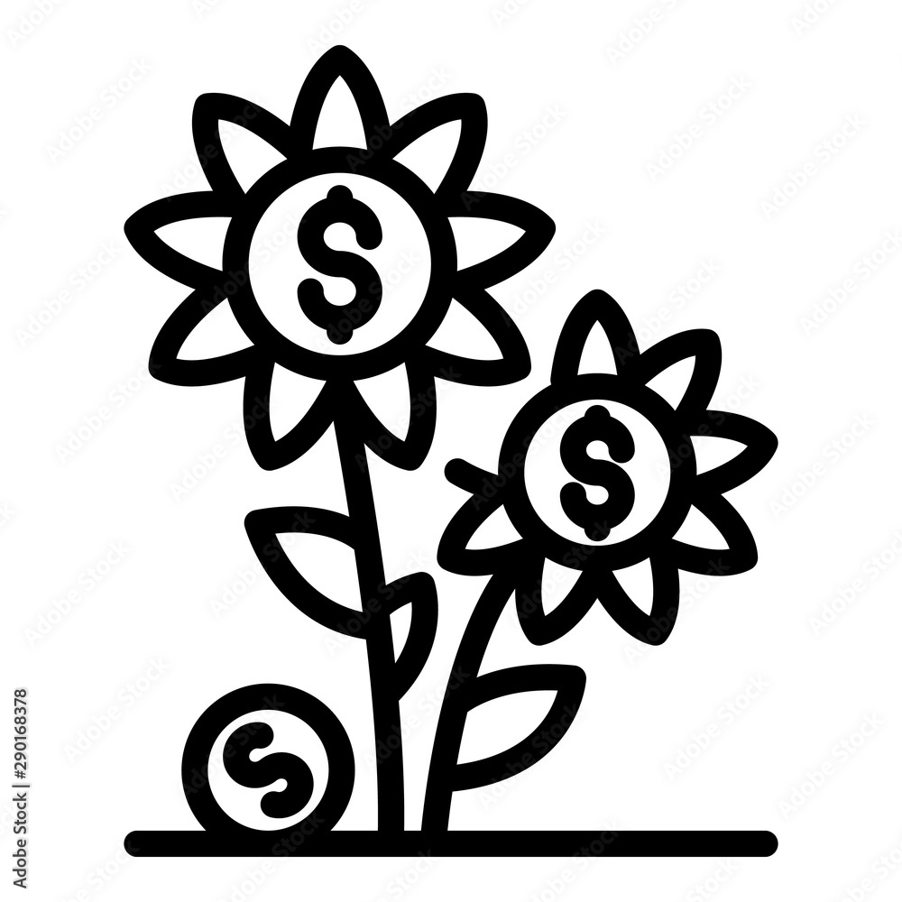 Money Rose Drawing Outline