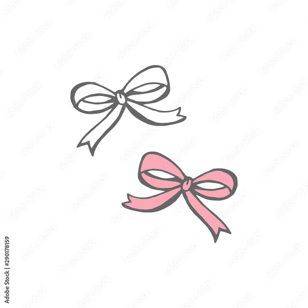 Gift Bow Vector Outline