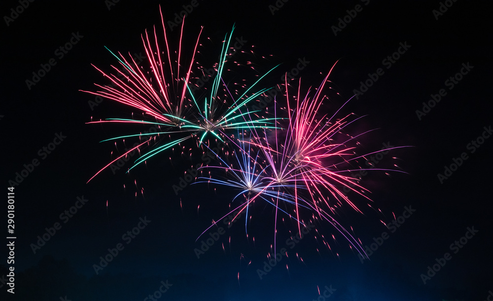 Fourth of July Fireworks, blending overlay Stock Photo | Adobe Stock
