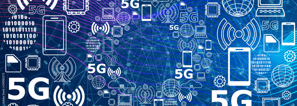 Mobile gadgets technology relative image. Circle frame with technology ...