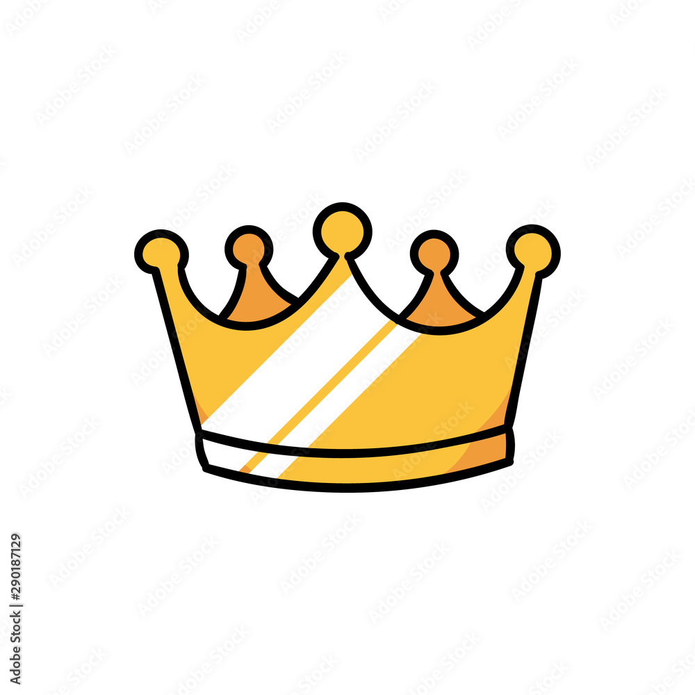 Cartoon Gold Crown Vector Illustration Stock Vector | Adobe Stock Cartoon Gold Crown Vector Illustration Stock Vector | Adobe Stock