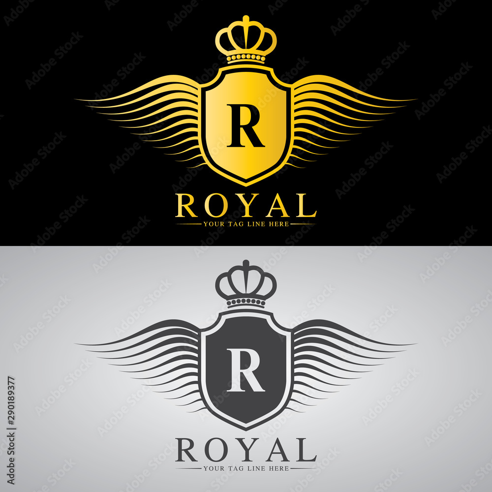 Royal king logo vector, ready to print, easy to edit. Stock Vector ...