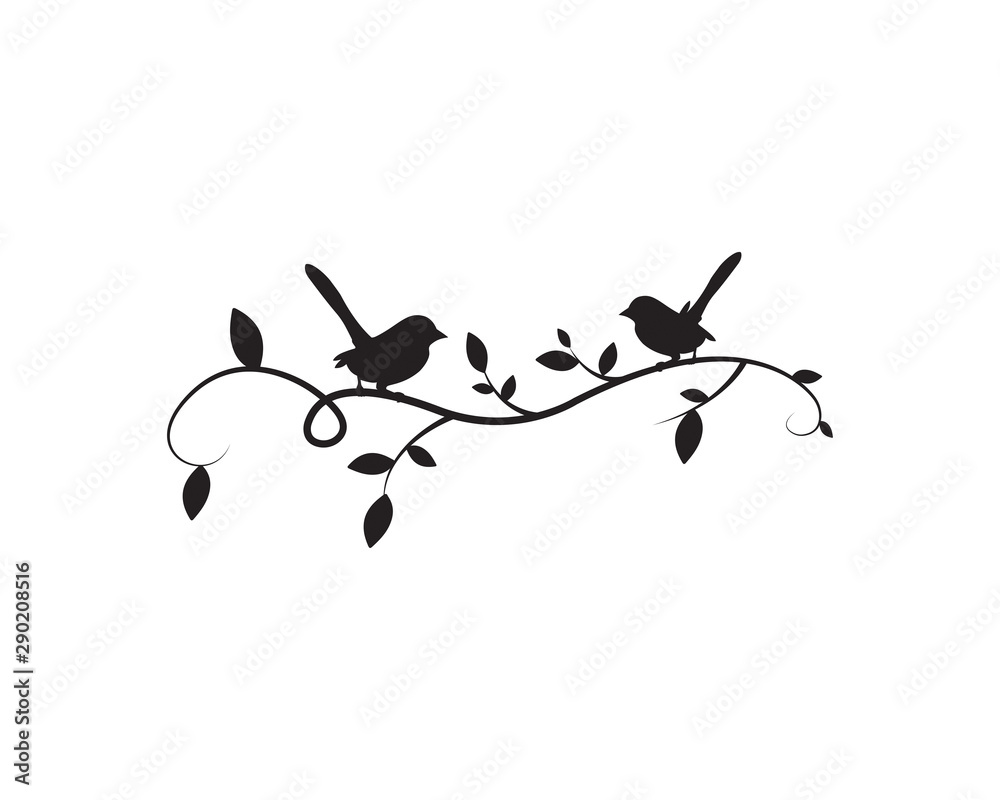 Birds On Tree Silhouette