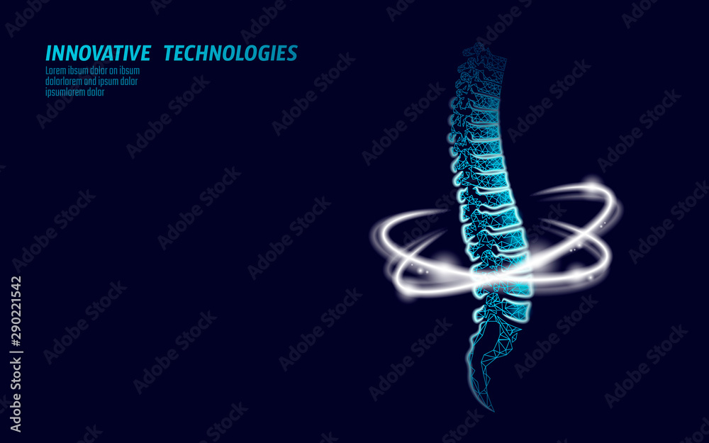 Physiotherapy human spine recovery. Pain area surgery modern loin ...