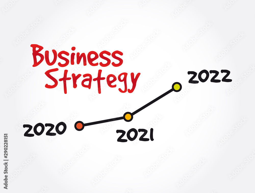 2020 - 2021 - 2022 Years Timeline of Business Strategy concept ...