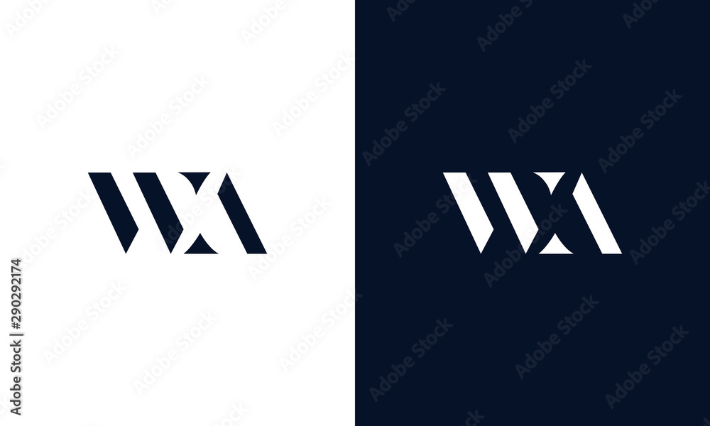 Abstract letter WA logo. This logo icon incorporate with abstract shape ...