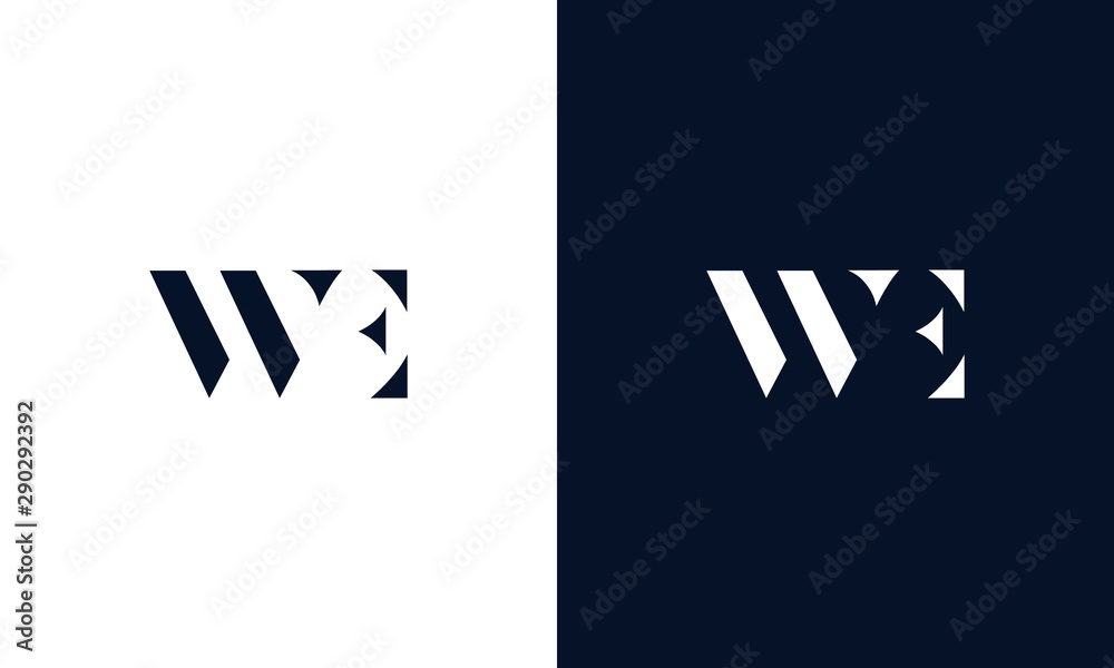 Abstract letter WE logo. This logo icon incorporate with abstract shape ...