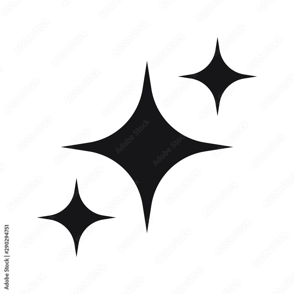 Shine icon, Clean star icon Stock Vector | Adobe Stock