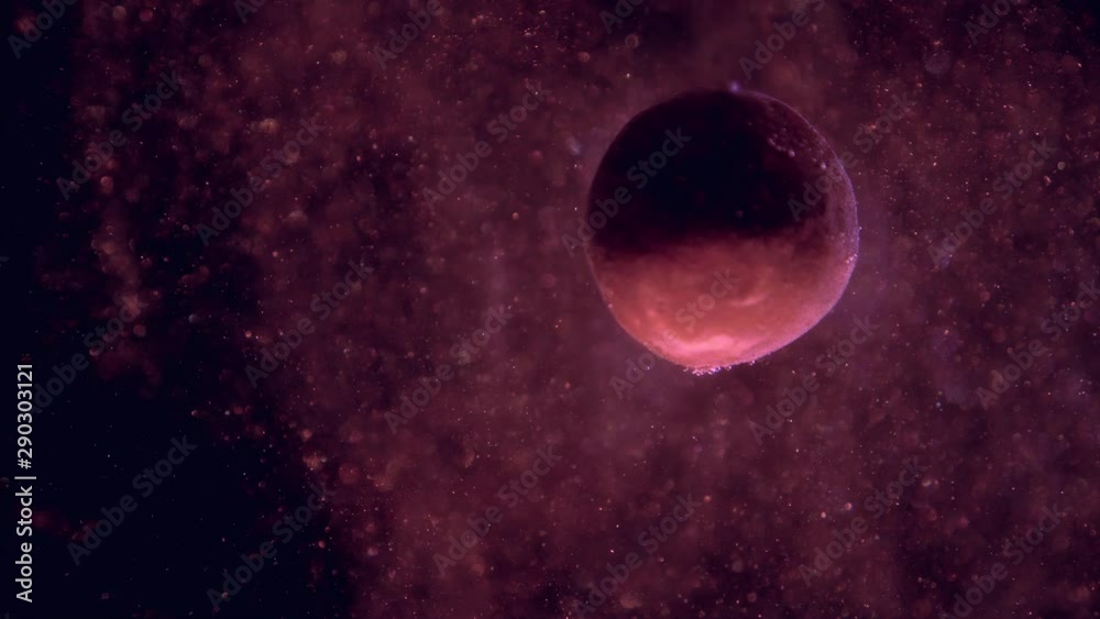 Vidéo Stock Planet in the space, one of its sides is shaded ...