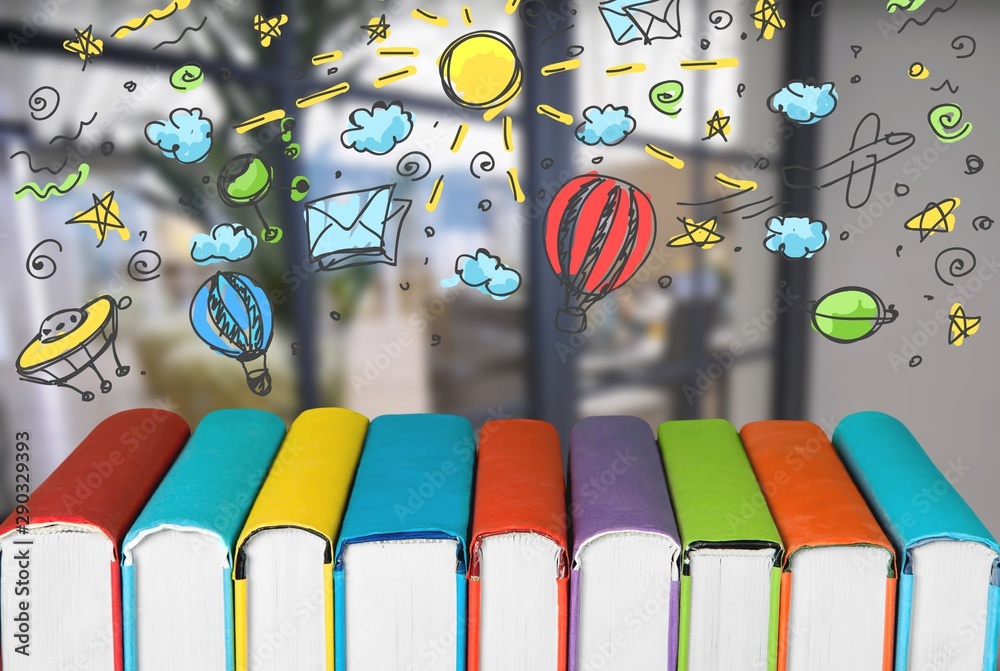 Group of Books close up on background Stock Photo | Adobe Stock