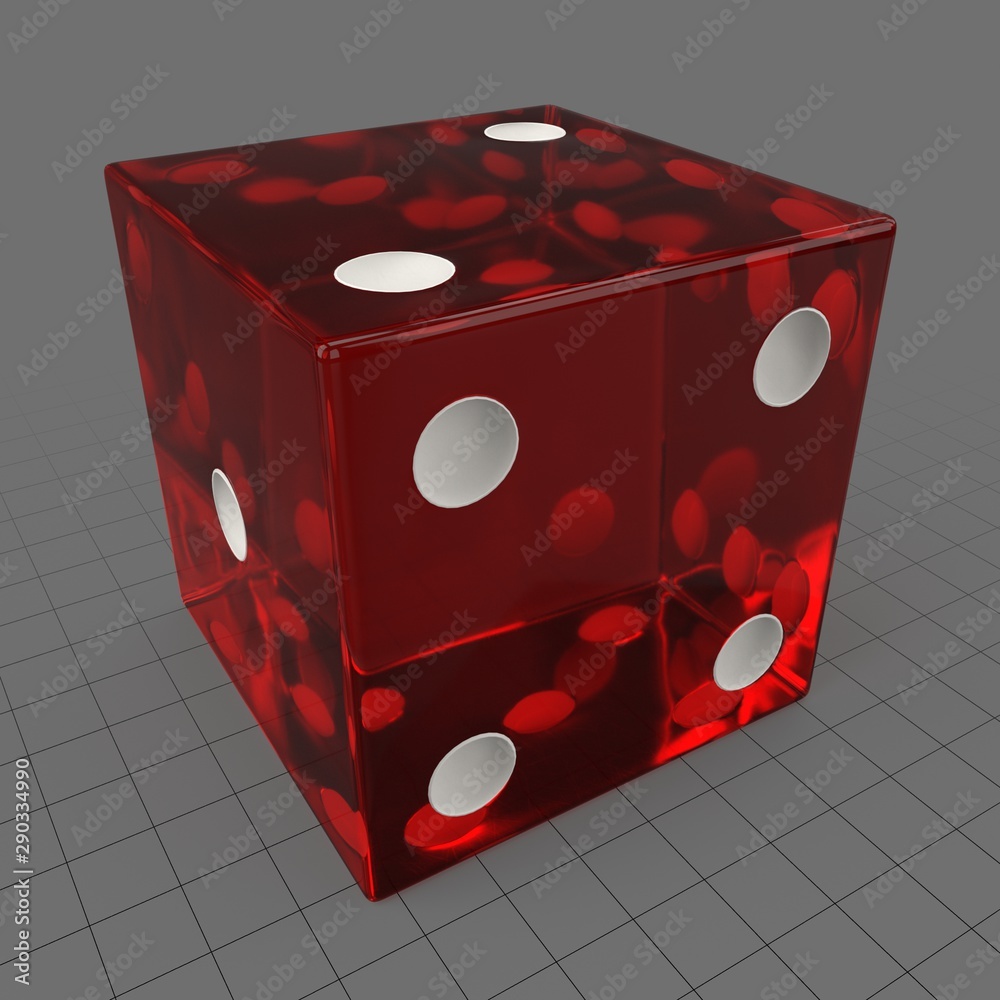 Transparent dice 1 Stock 3D asset | Adobe Stock